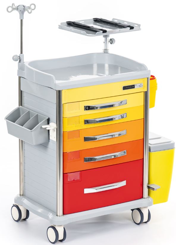 Тележка медицинская MET PSC-140 (19949) для реаниматолога